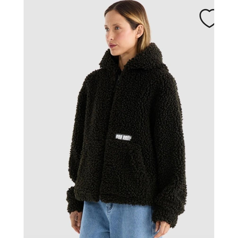 ENA PELLY GRACIE FAUX FUR JACKET- CHARCOAL – Bellagio Lifestyle Co